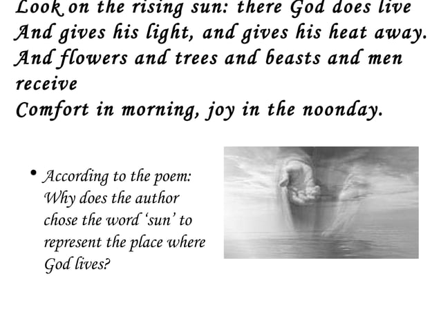 The Little Black Boy | PPT | Poetry | Books and Literature