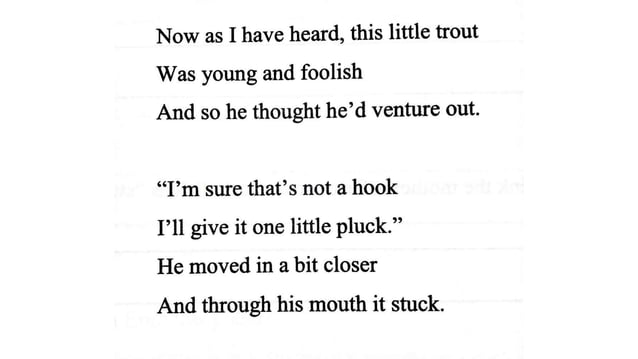 The little fish poem comprehension | PPTX
