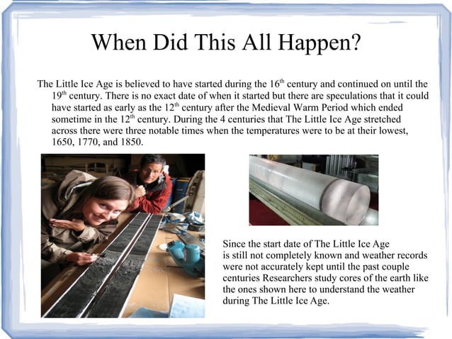 Climate & History - The Little Ice Age | ODP