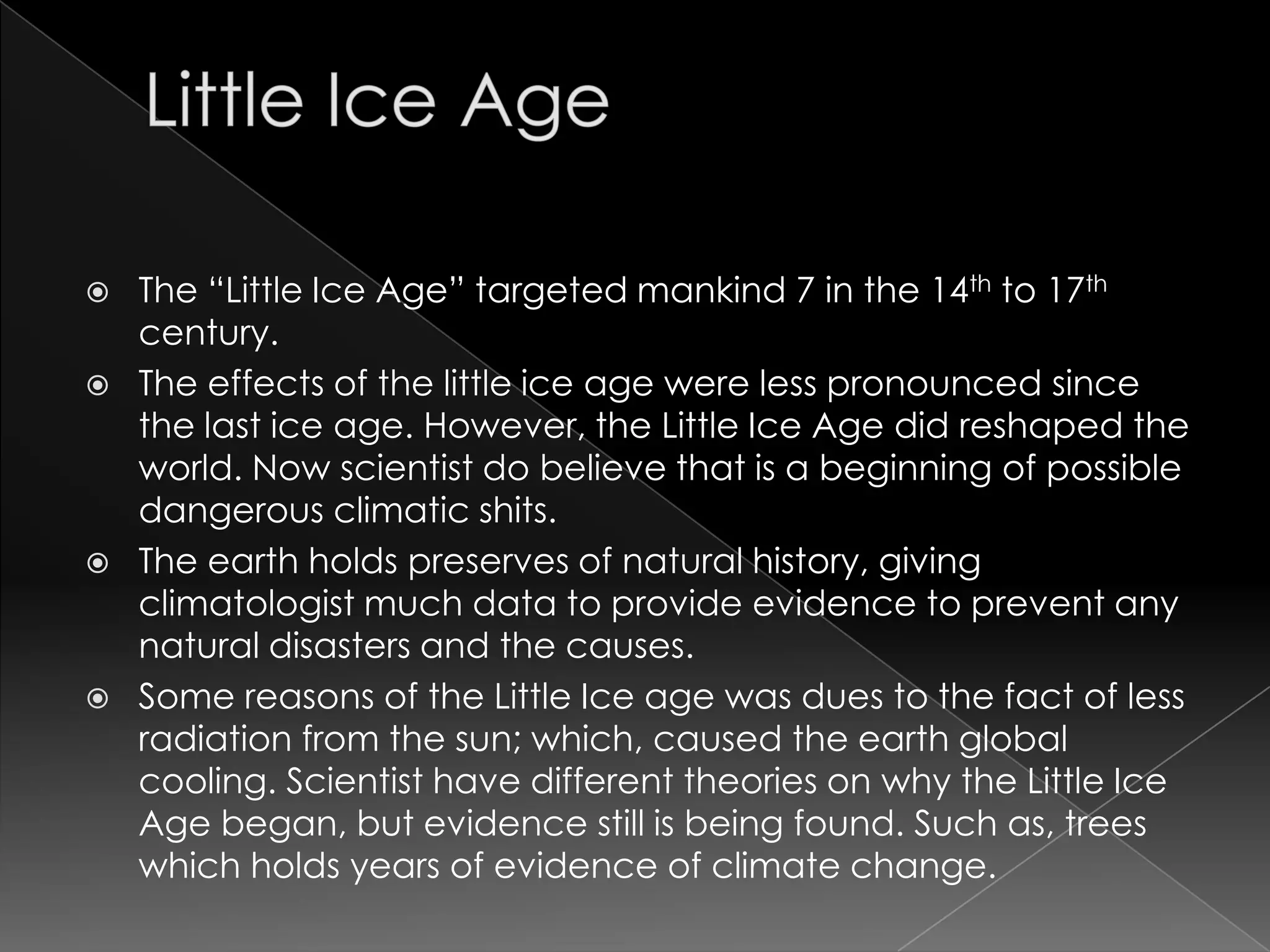 The little ice age | PPTX