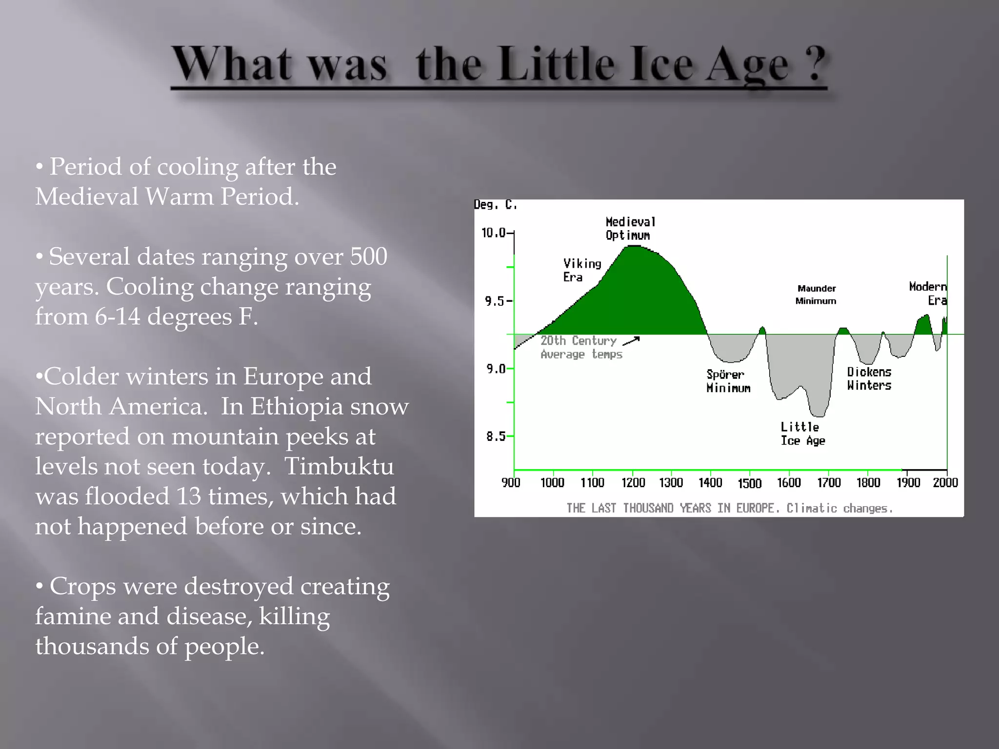 The little ice age | PPTX