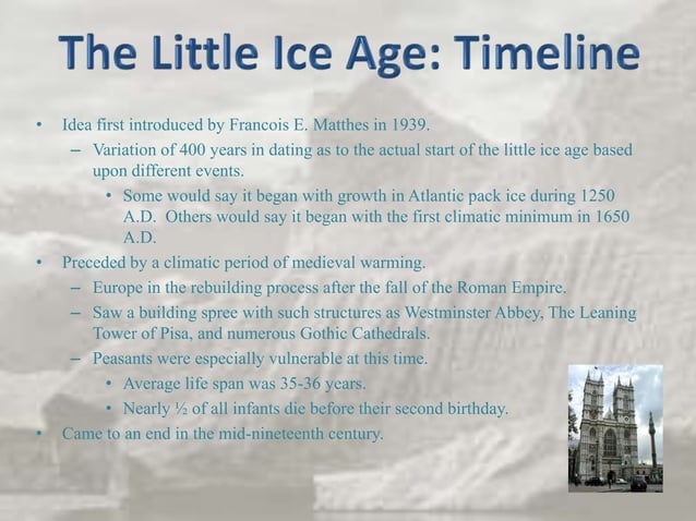 The little ice age | PPTX | Geology | Science