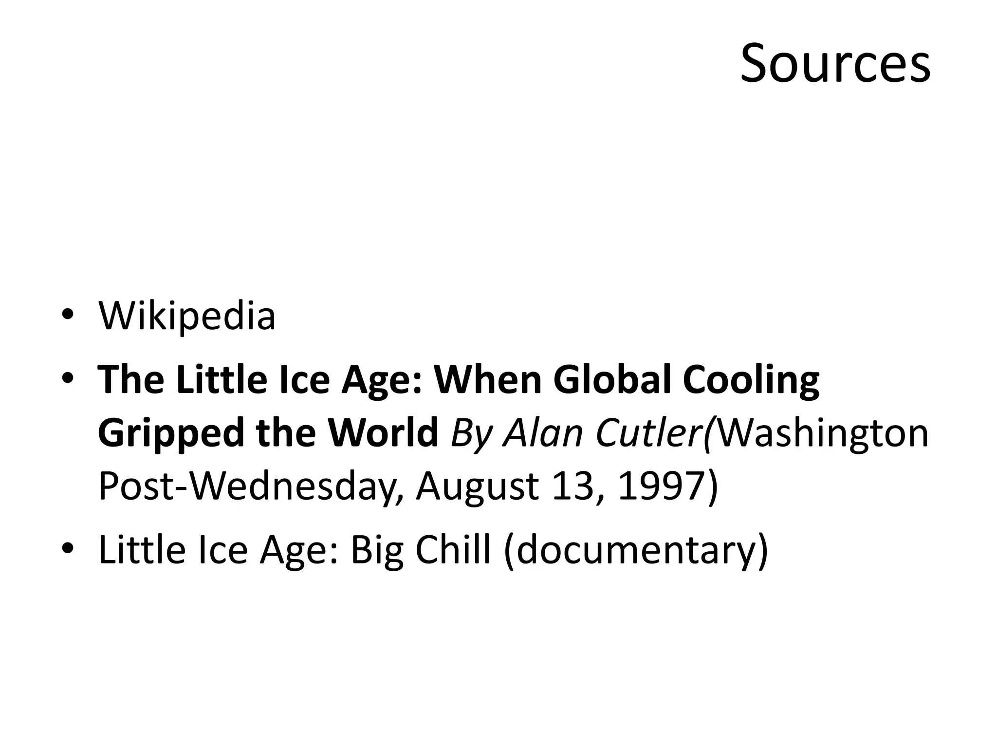 The little ice age | PPT