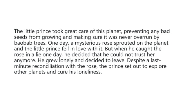 The Little Prince Lesson Grade 10 Powerpoint.pptx | Pets