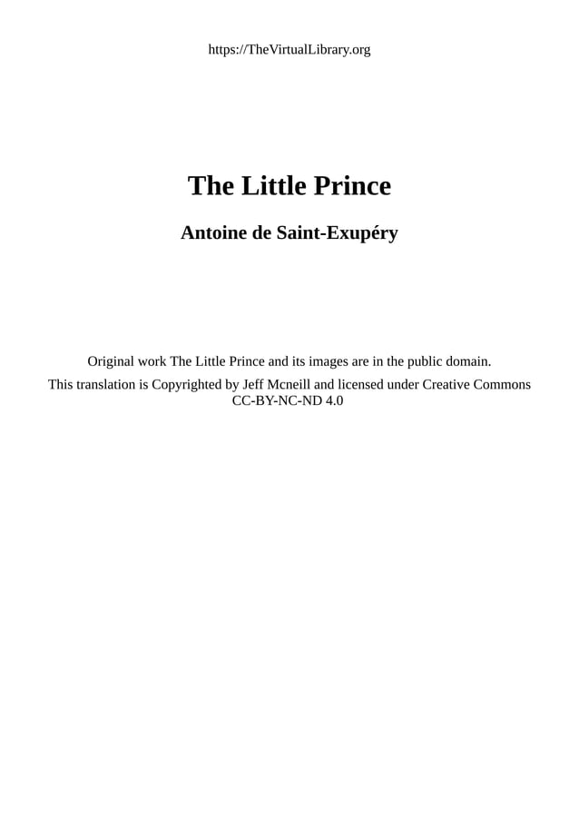 The little prince antoine de saint-exupéry - pdf | PDF