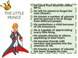THE LITTLE PRINCE Sumaway,Zausa,Torno,Suaybaguio IV-8 BEEd | PPT