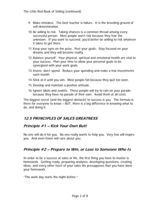 The little red book of selling | PDF