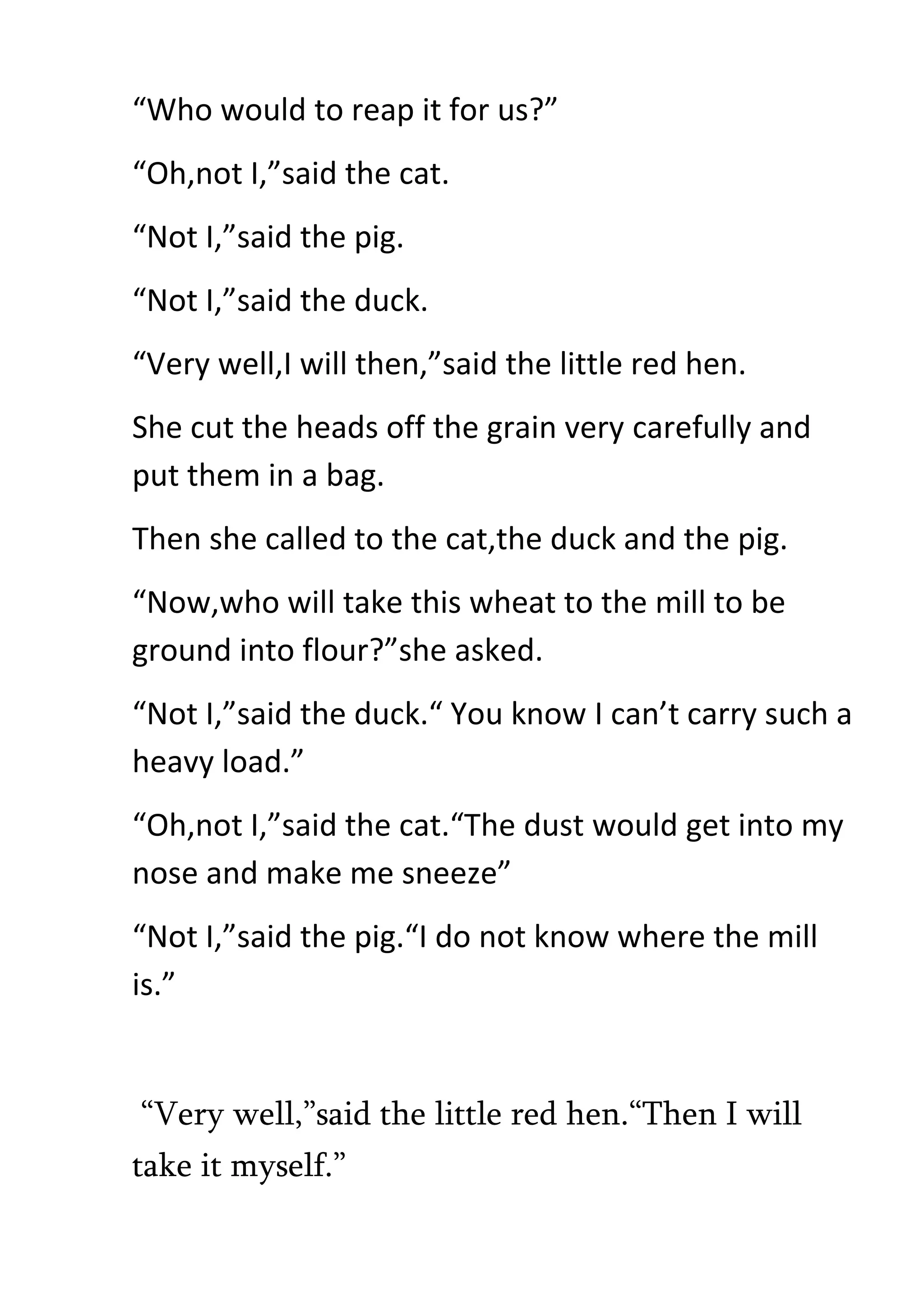 The little red hen and the grain of wheat | PDF