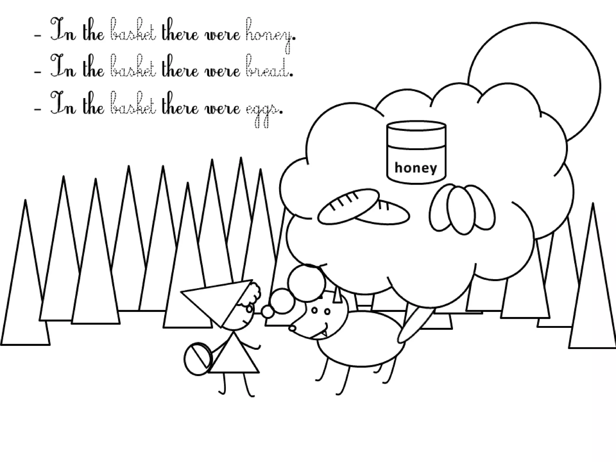The little red riding hood the book coloring pages - dots | PPTX