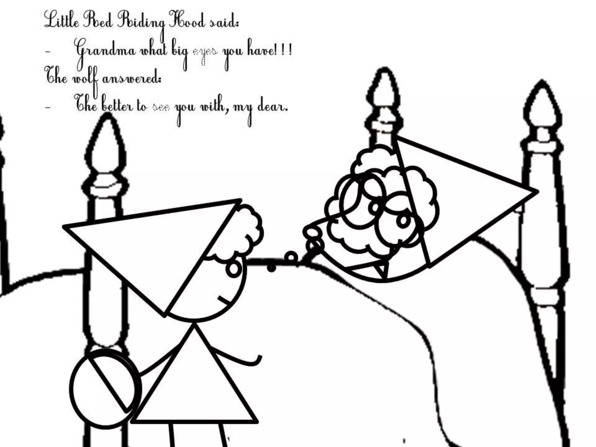 The little red riding hood the book coloring pages - dots | PPTX