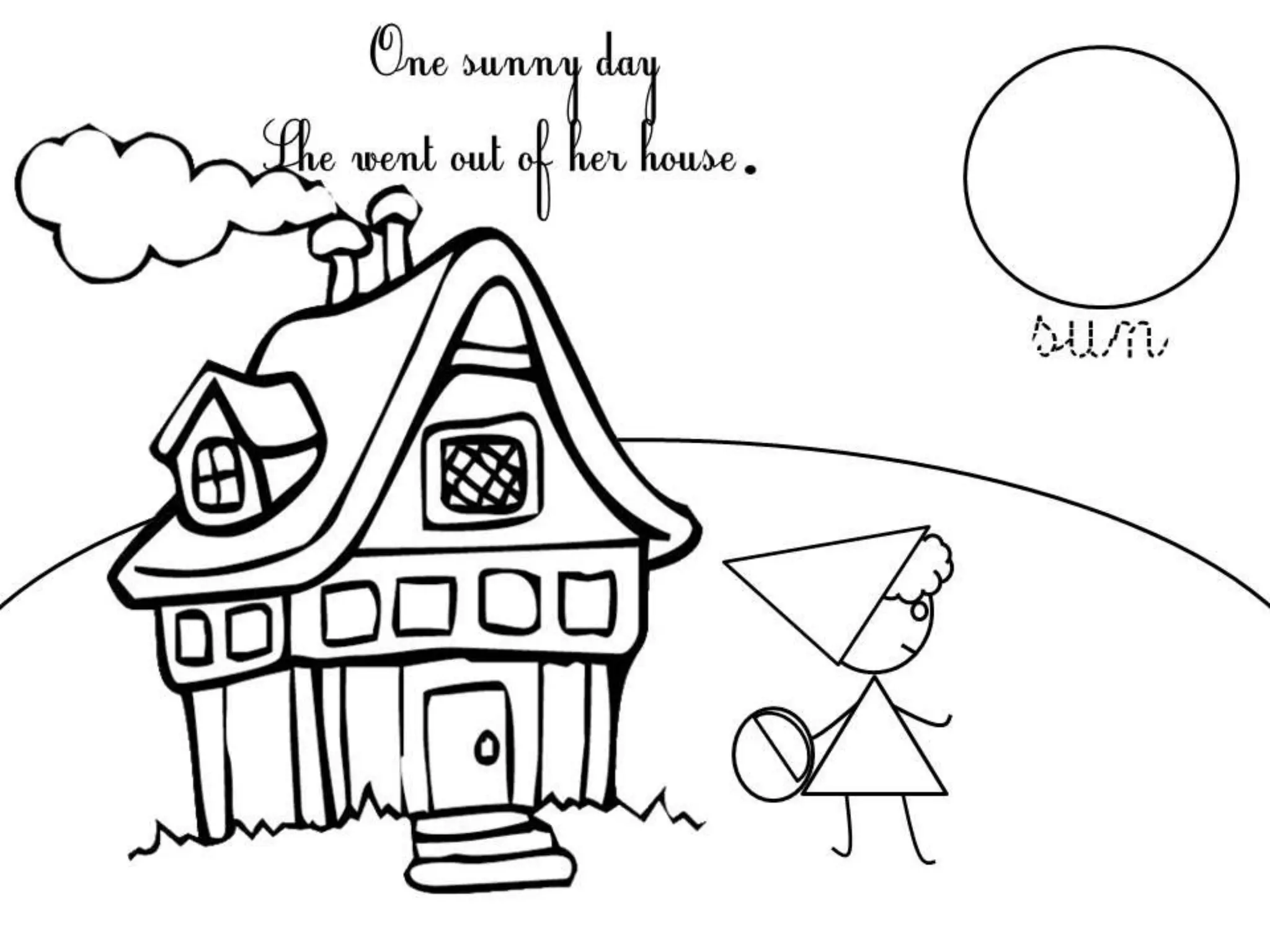 The little red riding hood the book coloring pages - dots | PPTX
