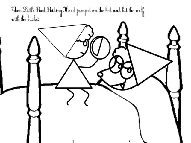 The little red riding hood the book coloring pages - dots | PPTX