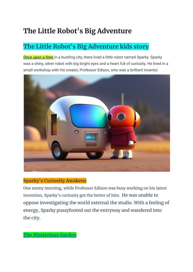 The Little Robot's Big Adventure.pdf | Fantasy | Genres