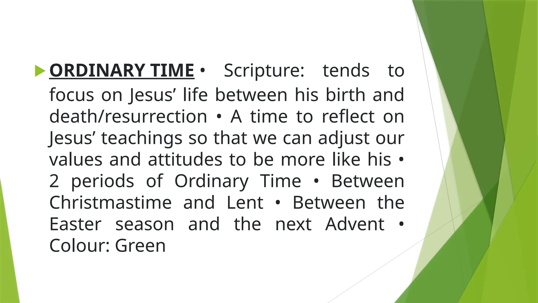 The Liturgical Calendar of the roman catholic church | PPTX