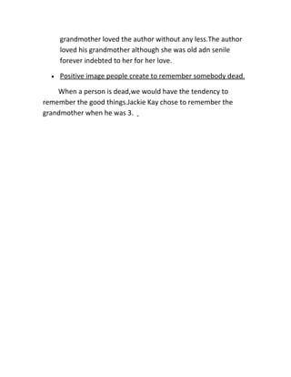 The Living Photograph by. Jackie Kay | PDF