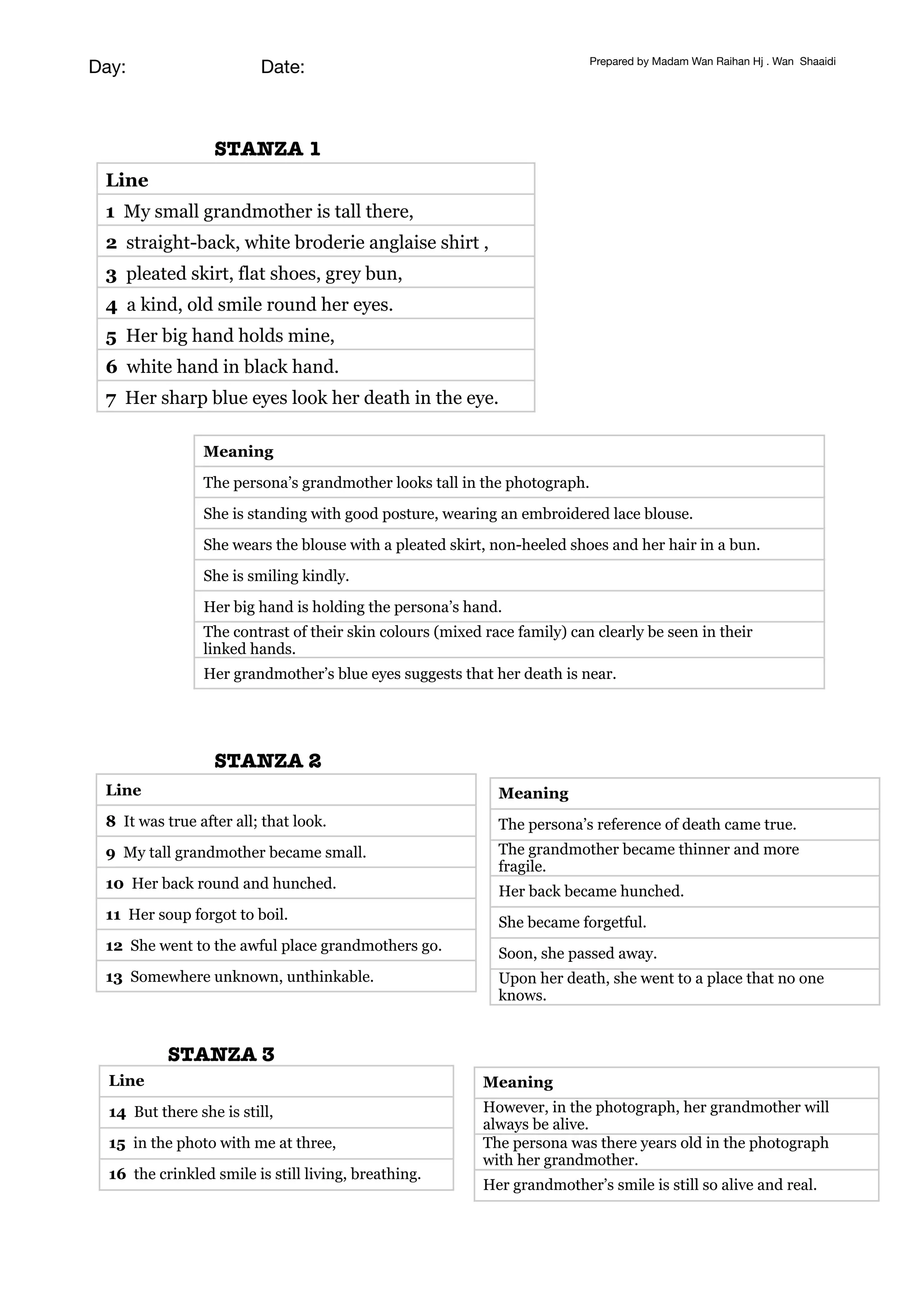 The living photograph worksheet 2019 | PDF