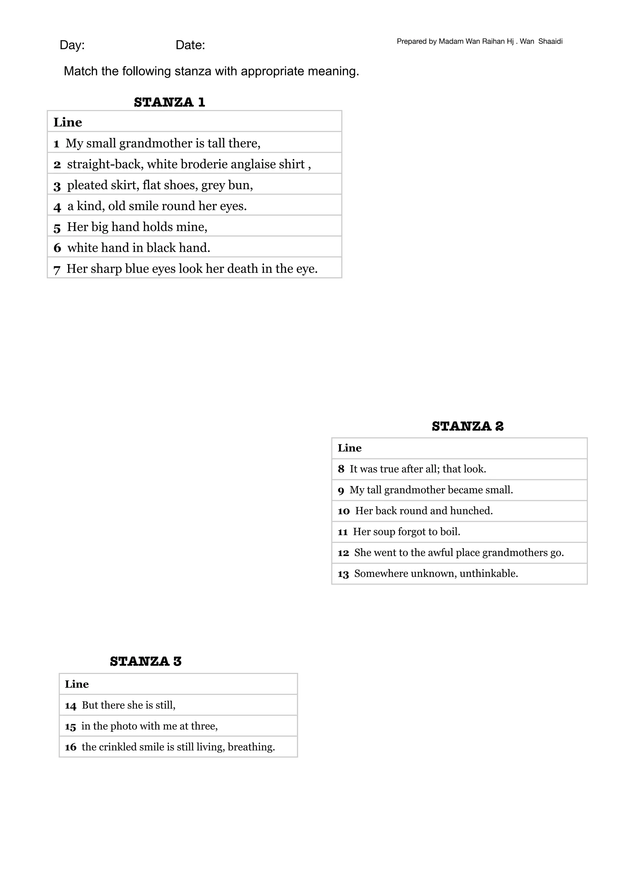 The living photograph worksheet 2019 | PDF