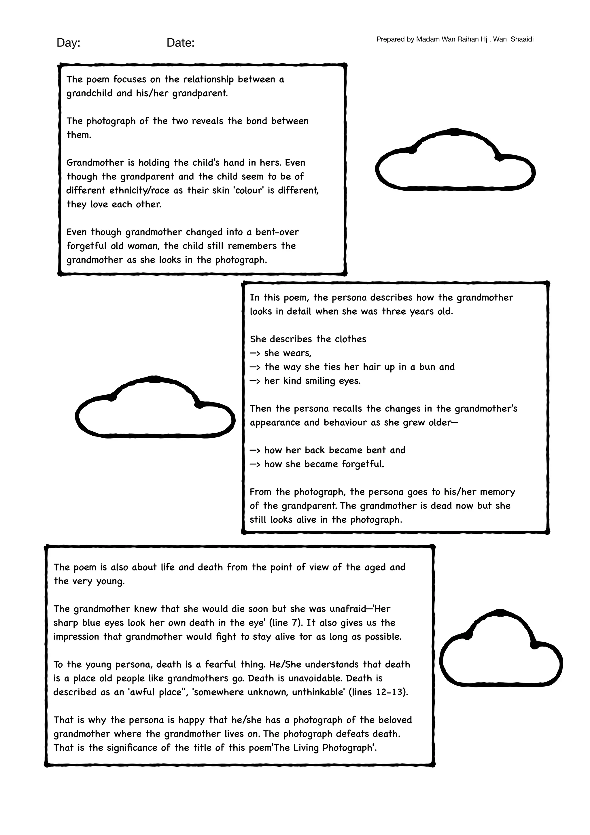The living photograph worksheet 2019 | PDF