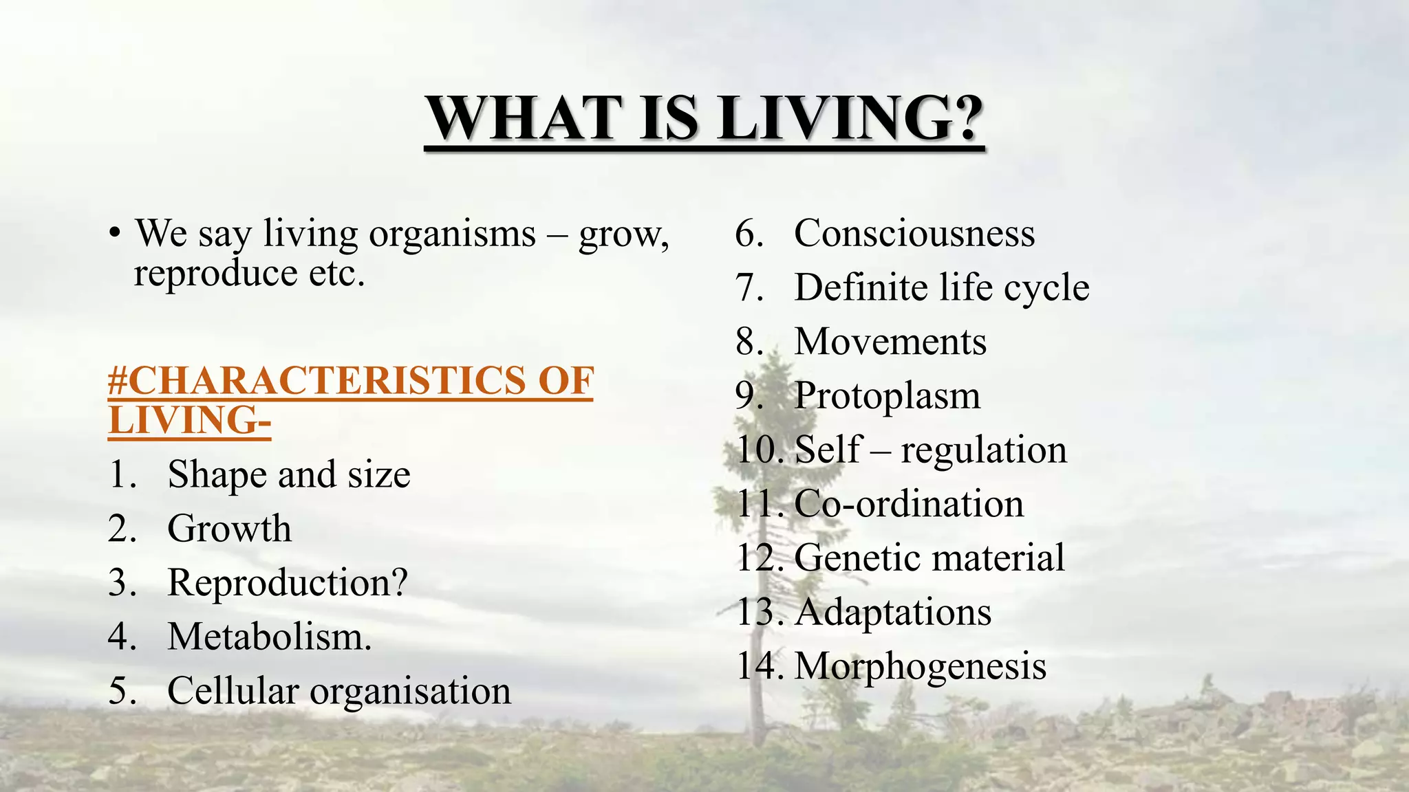The living world | PPTX | Chemistry | Science