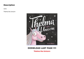 Thelma the Unicorn | PDF