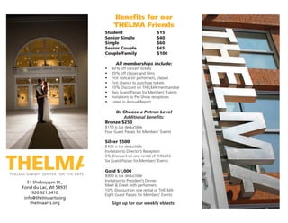 Thelma brochure with membership | PPT