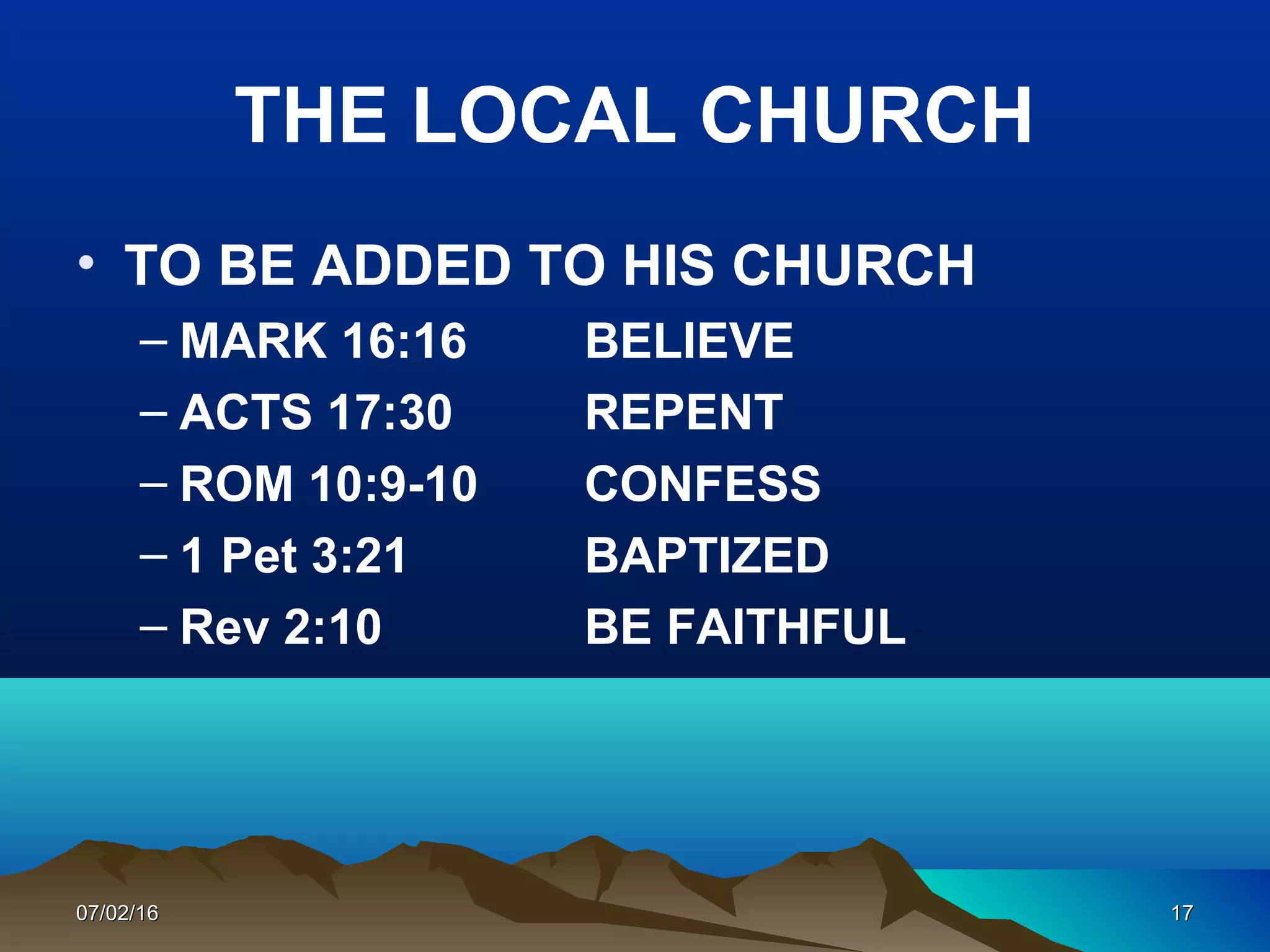 The local church of Christ | PPT