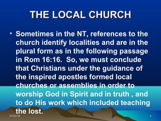The local church of Christ | PPT