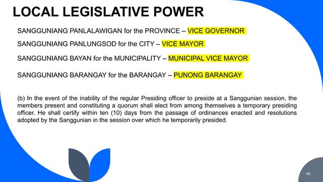 THE LOCAL GOVERNMENT CODE OF THE PHILIPPINES.pptx | Developmental Sites ...