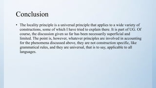 The locality principle- kiran | PPTX