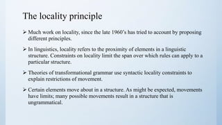 The locality principle- kiran | PPTX