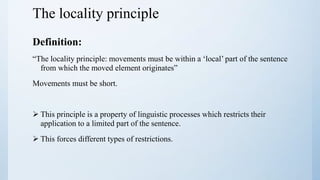 The locality principle- kiran | PPTX