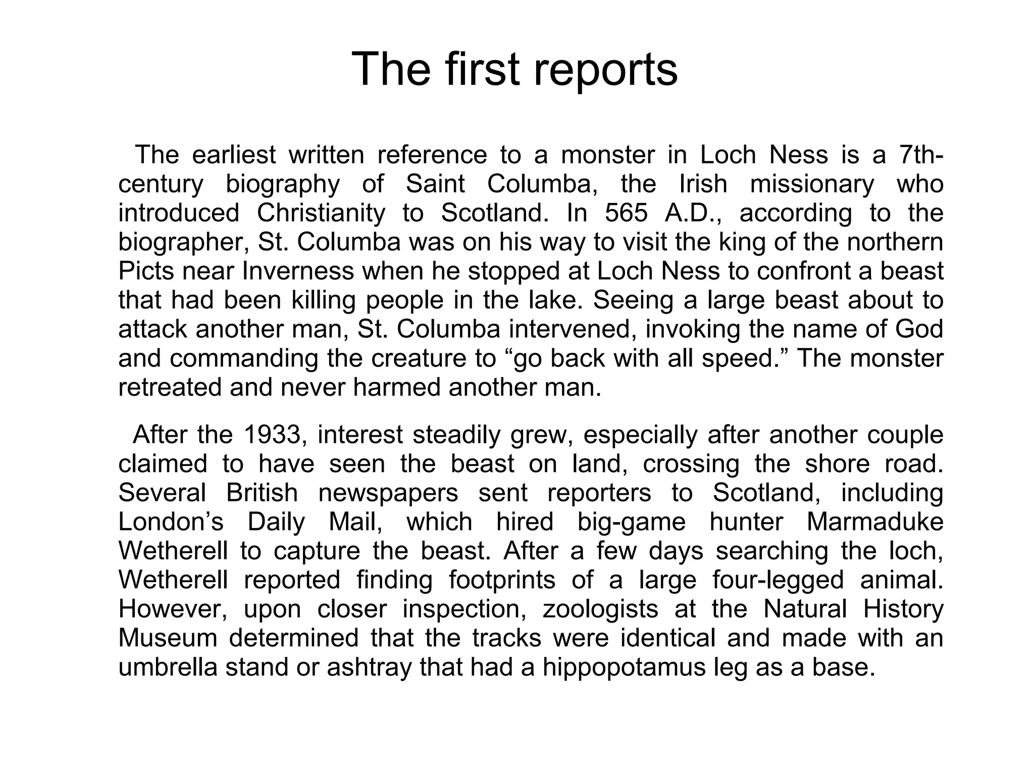 The Loch Ness Monster | PPT