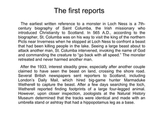 The Loch Ness Monster | PPT