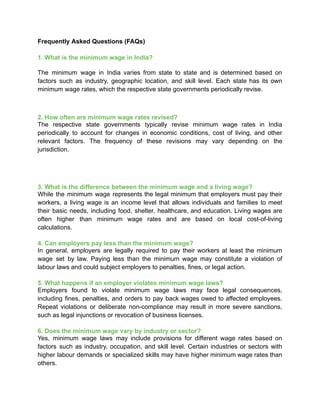 The Lockdown on Minimum Wage: Everything you need to know: | PDF