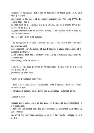 The Loewen Group Inc.Case Report – Session 3 Executive | DOCX