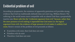 The logical and evidential problem of evil(1) | PDF