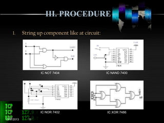 The logic gate circuit | PPTX