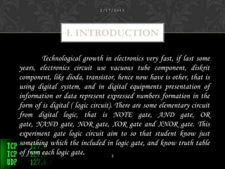 The logic gate circuit | PPTX