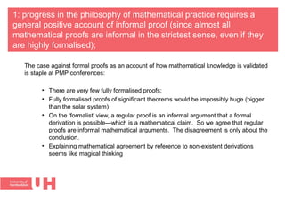 The logic of informal proofs | PPT