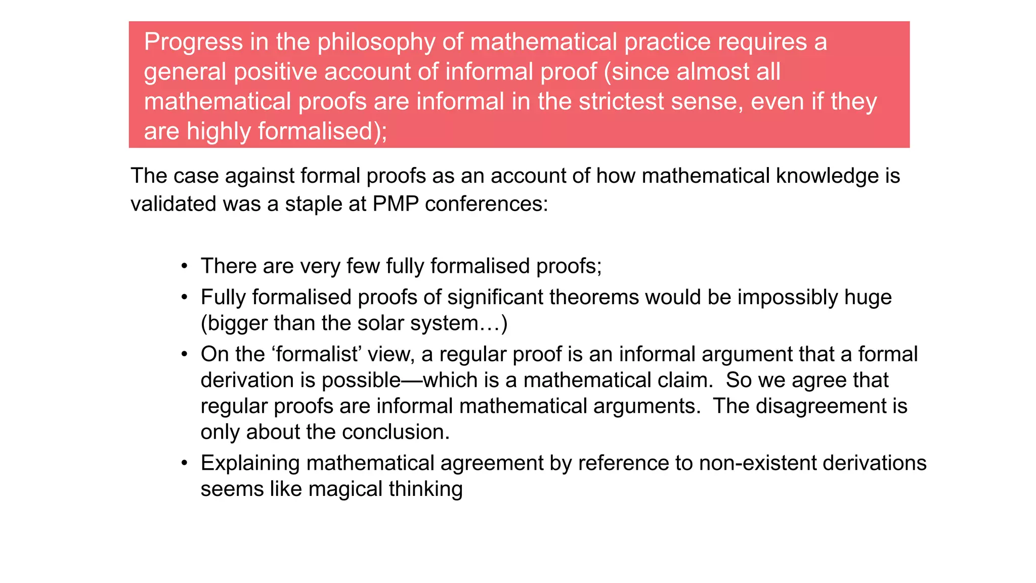 The logic(s) of informal proofs (vub) | PPTX