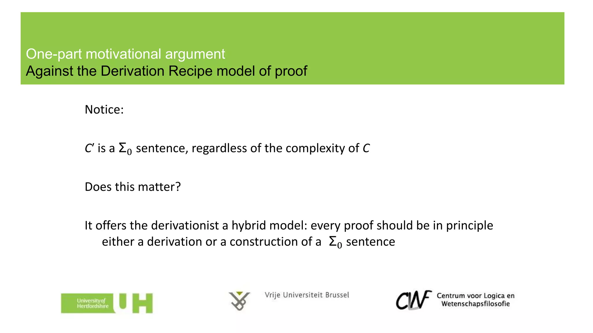 The logic(s) of informal proofs (vub) | PPTX