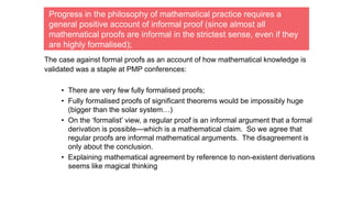 The logic(s) of informal proofs (vub) | PPTX