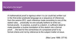 The logic(s) of informal proofs (vub) | PPTX