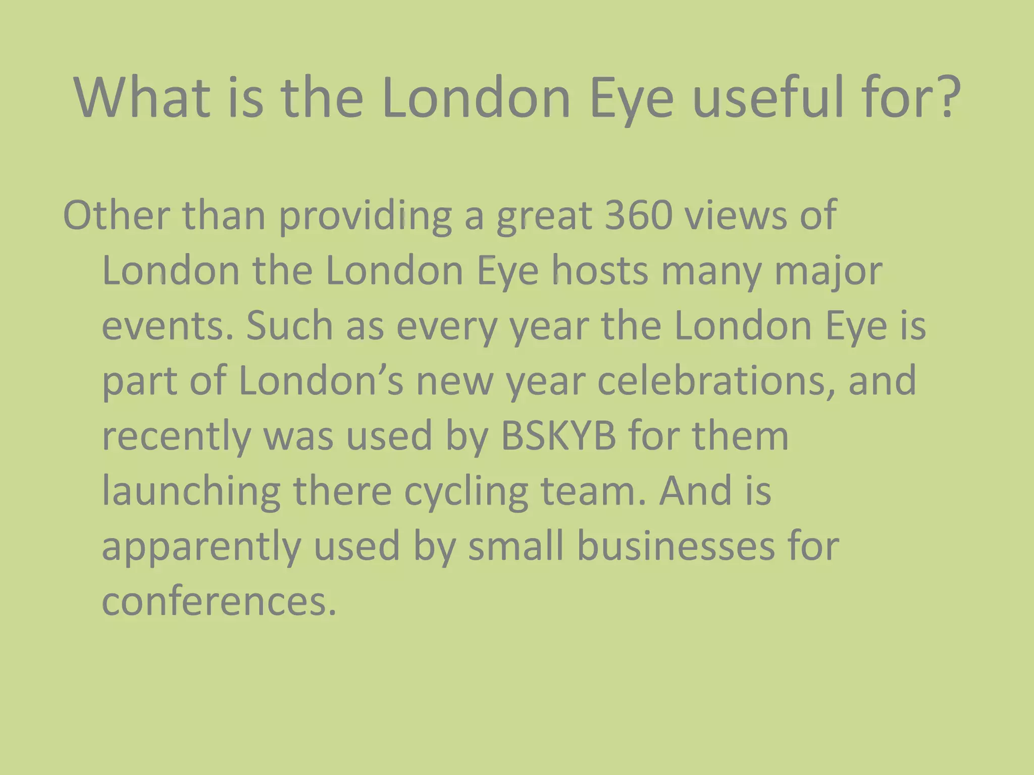 The London Eye | PPTX