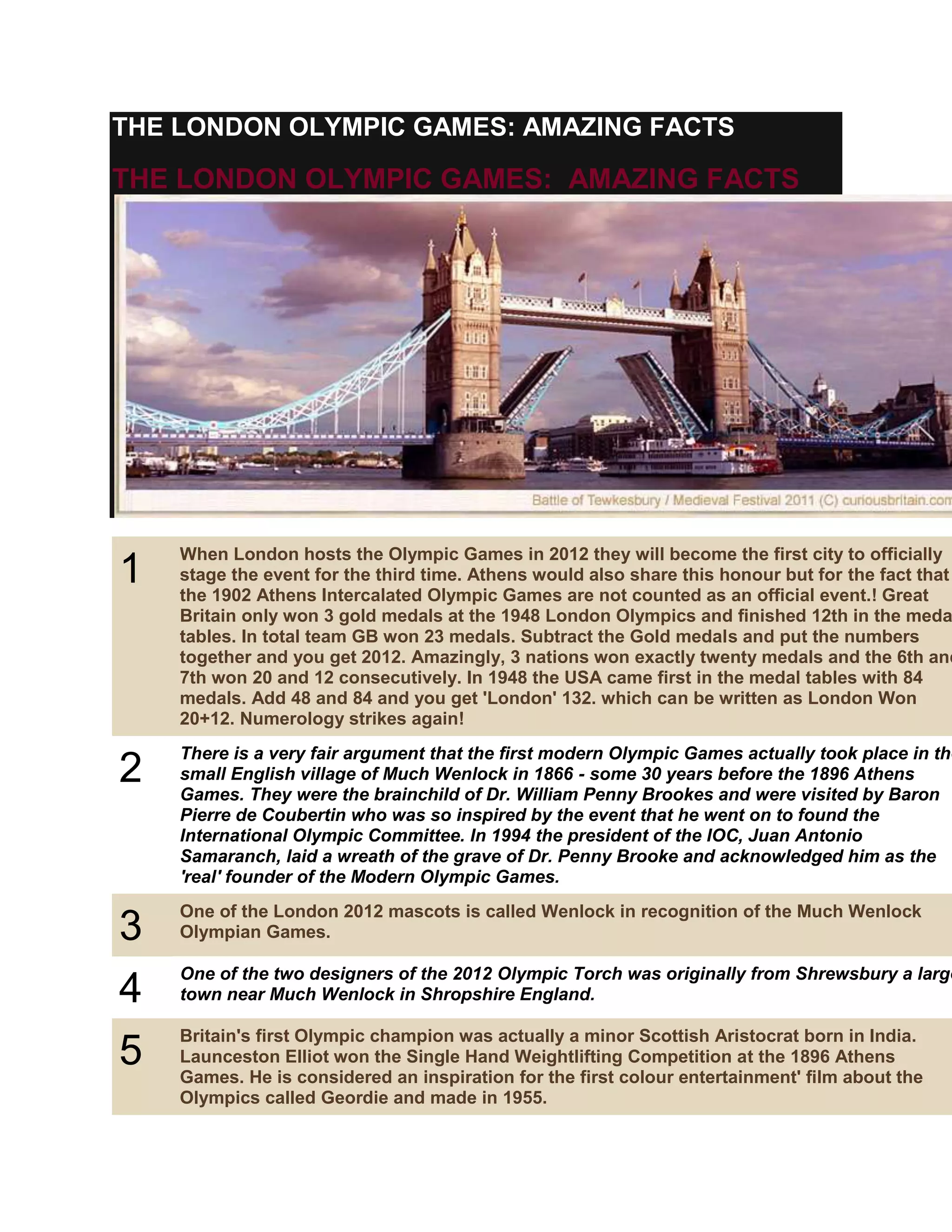 The london olympic games | DOCX