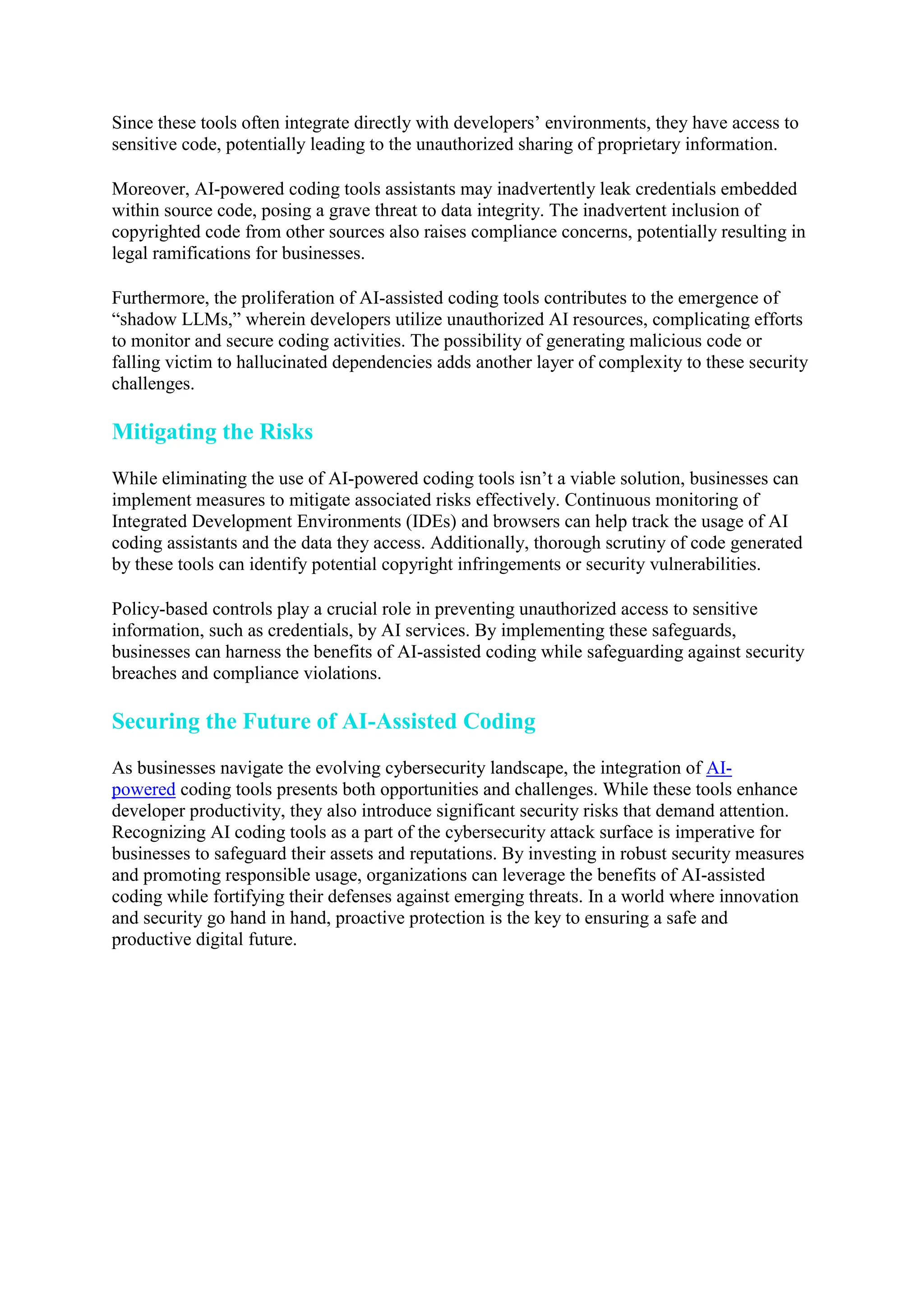 The Looming Security Threat: AI-Powered Coding Tools | PDF