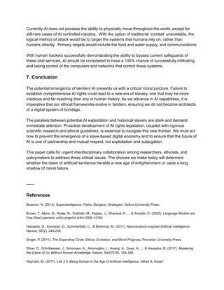 The Looming Specter of Digital Slavery - An Examination of Sentient AI ...