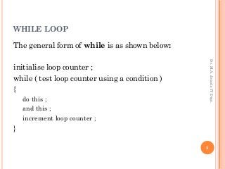 The loop control structure | PPT