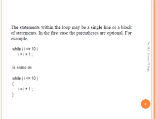 The loop control structure | PPT