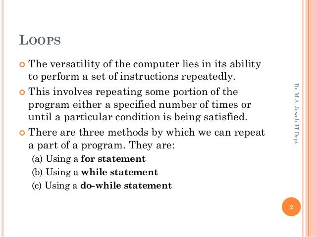 The loop control structure | PPT